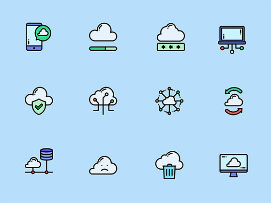 50+云计算网络icon图标 sketch素材下载_UI社